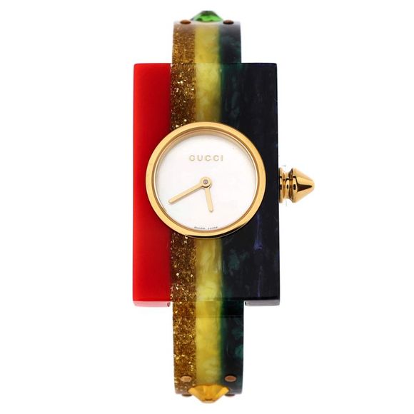 Gucci | Jewelry | Gucci Vintage Rectangular Frame Quartz Watch ...